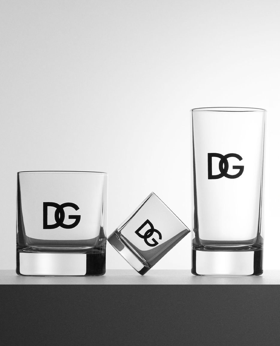 Set of two Dolce & Gabbana drinking glasses, DG Logo ~ Products ...