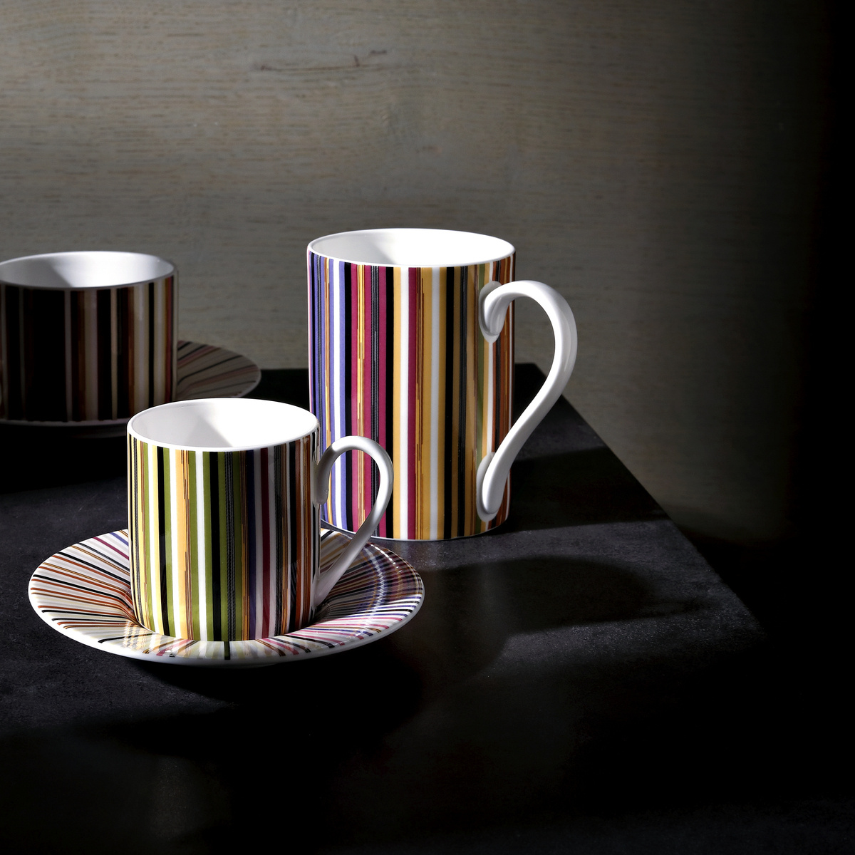 Set of two Missoni Home coffee cups, from the Stripes Jenkins 156 ...