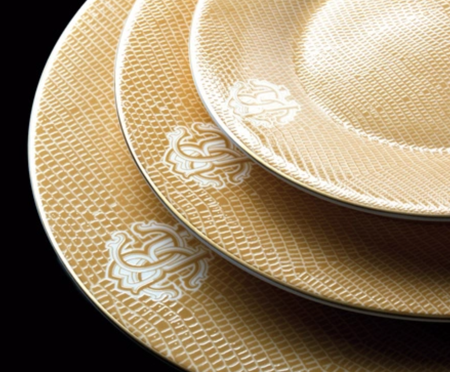 Set of set Roberto Cavalli Home coffee cup, from the Lizzard (Gold ...
