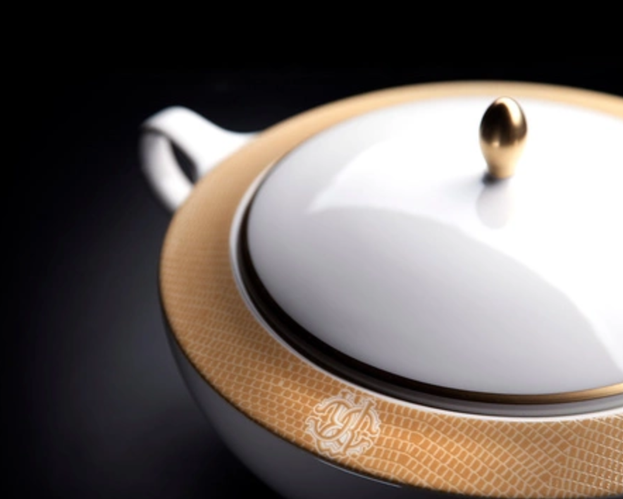 Set of set Roberto Cavalli Home coffee cup, from the Lizzard (Gold ...